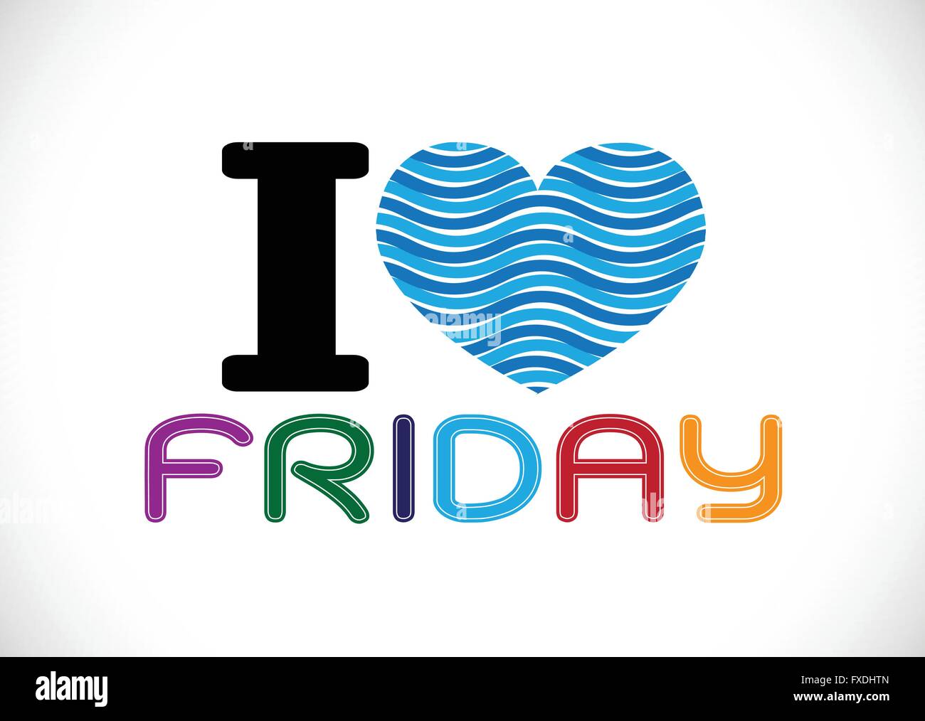 i love friday font signs Ideal design Stock Vector Image & Art - Alamy