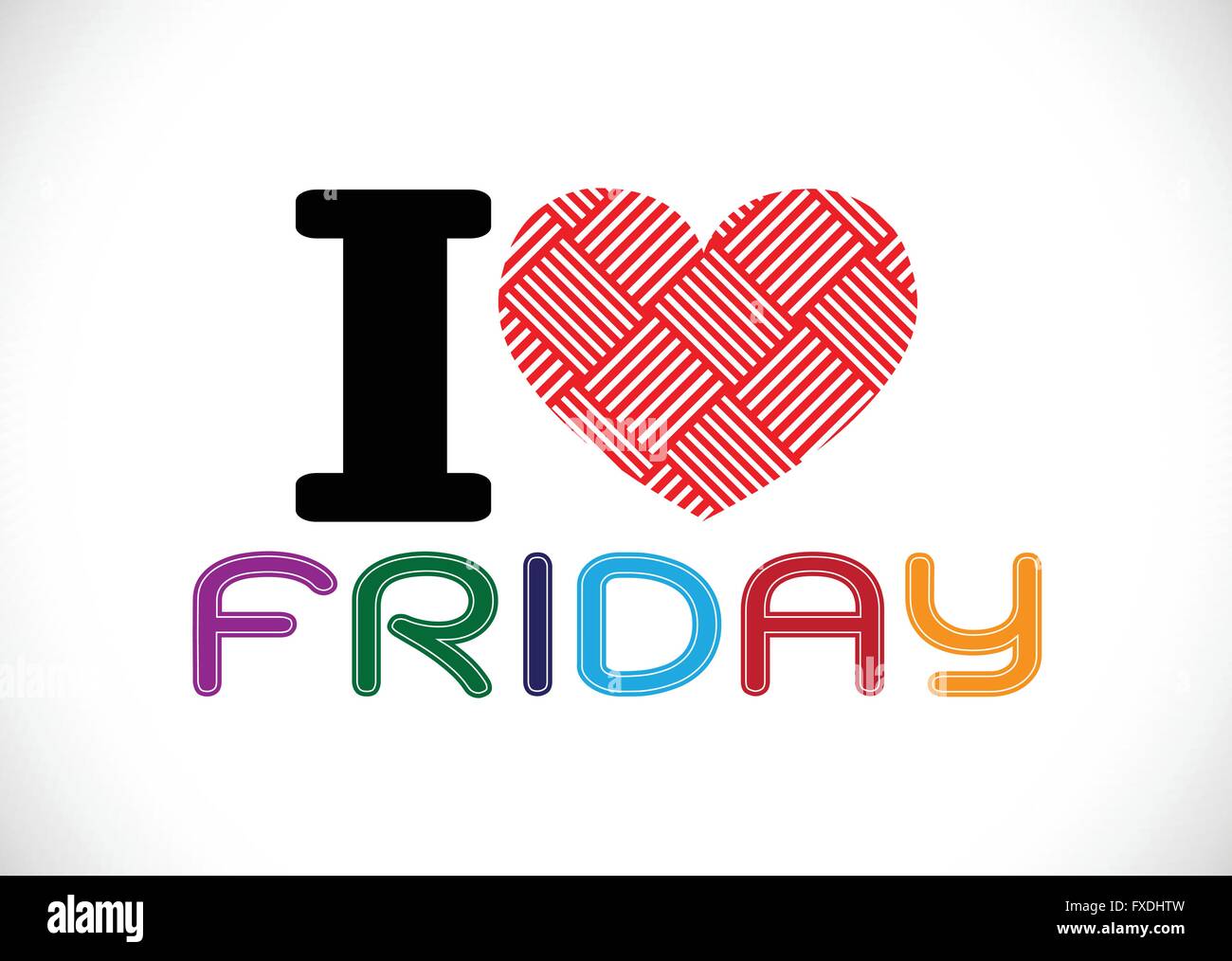 i love friday font signs Ideal design Stock Vector Image & Art - Alamy