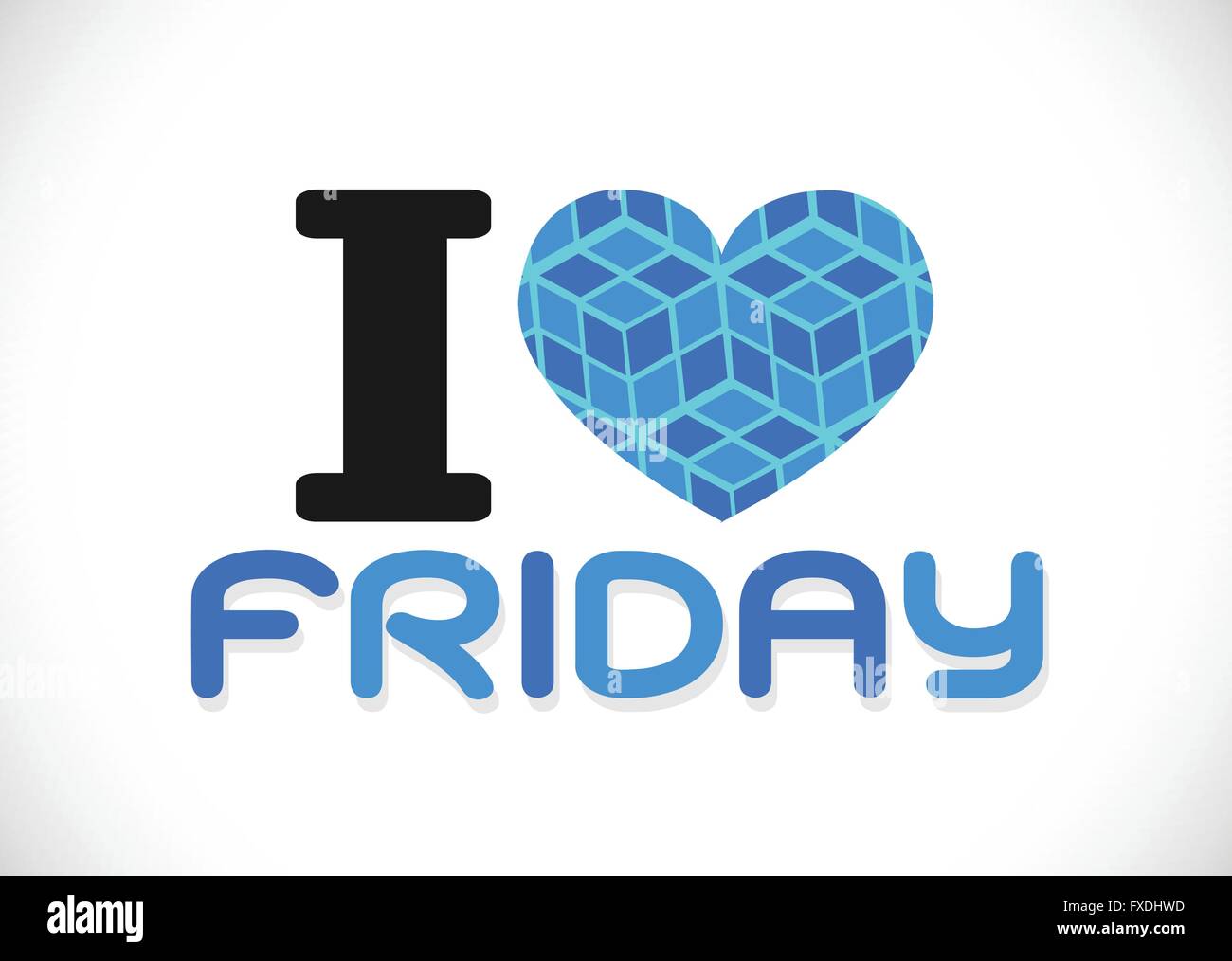 i love friday font signs Ideal design Stock Vector Image & Art - Alamy