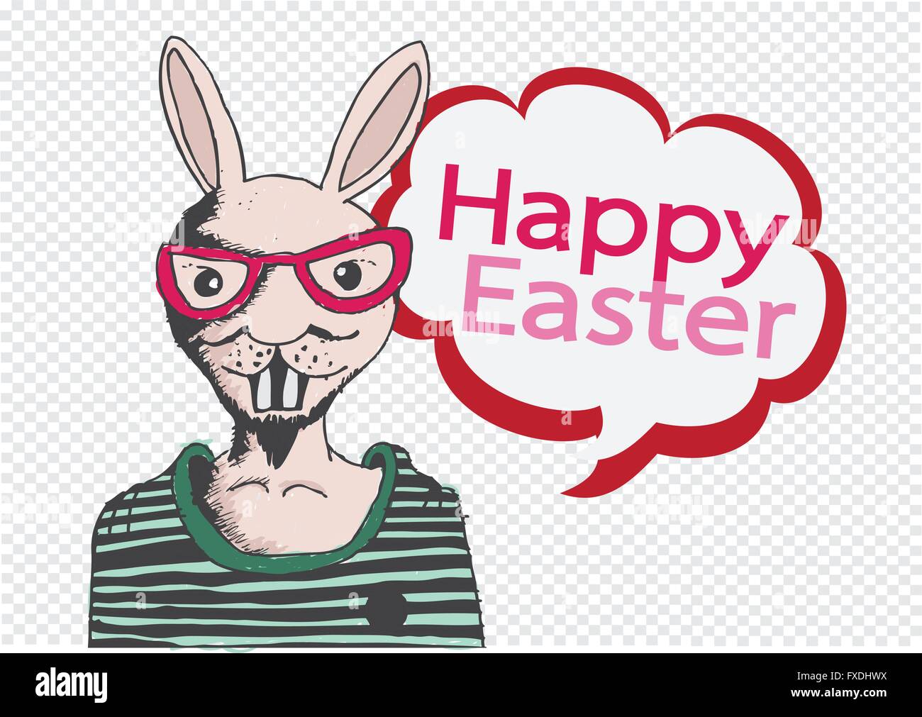 rabbit and happy easter design Stock Vector Image & Art - Alamy