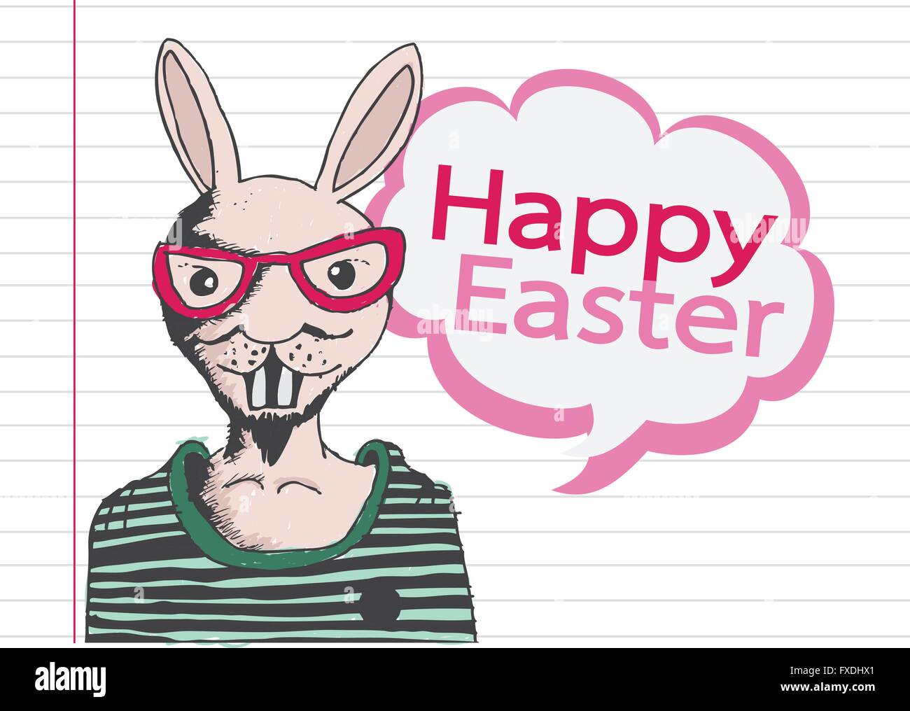 rabbit and happy easter design Stock Vector Image & Art - Alamy