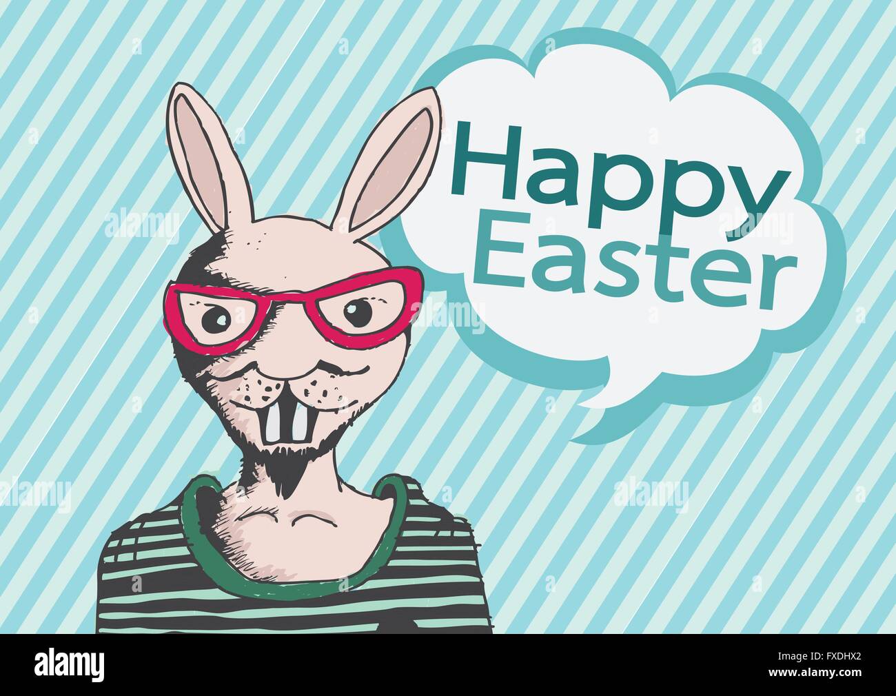 rabbit and happy easter design Stock Vector Image & Art - Alamy