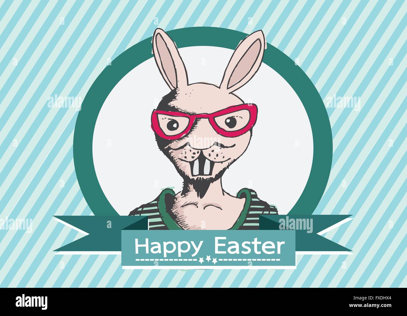 rabbit and happy easter design Stock Vector Image & Art - Alamy