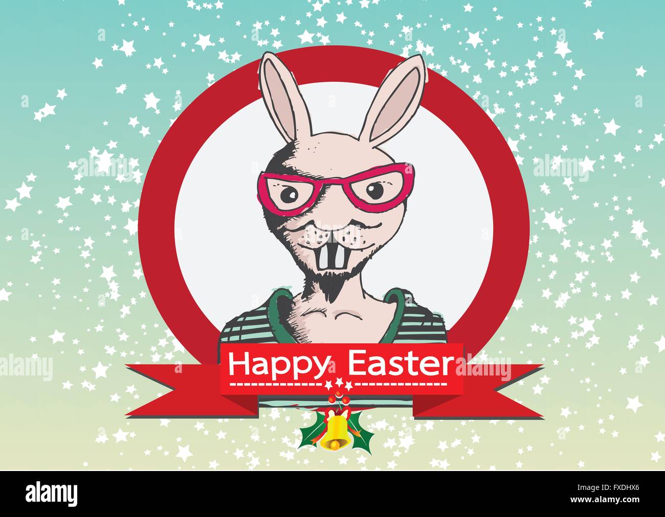 rabbit and happy easter design Stock Vector Image & Art - Alamy