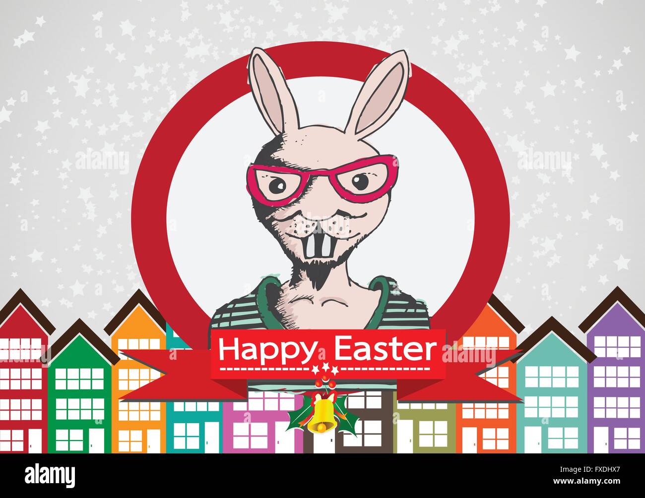 rabbit and happy easter design Stock Vector Image & Art - Alamy