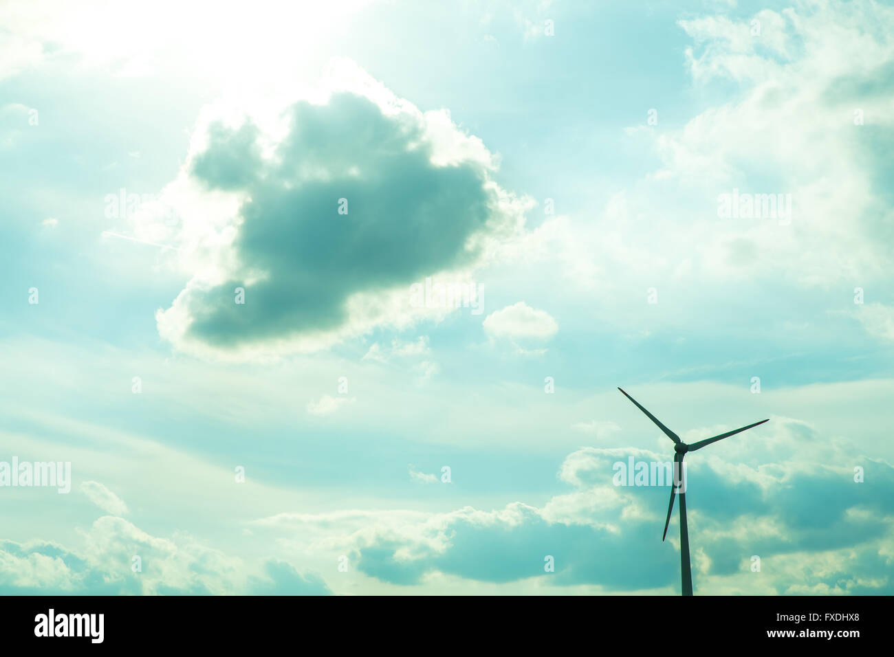 Wind turbine under a dramatic sky Stock Photo - Alamy