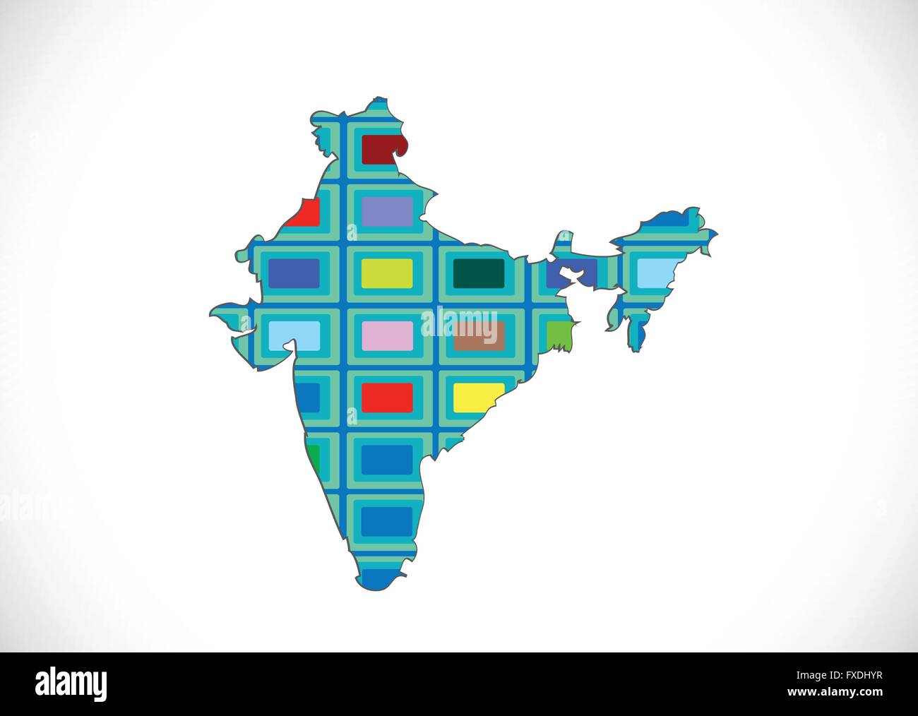 Map of India idea design Stock Vector Image & Art - Alamy