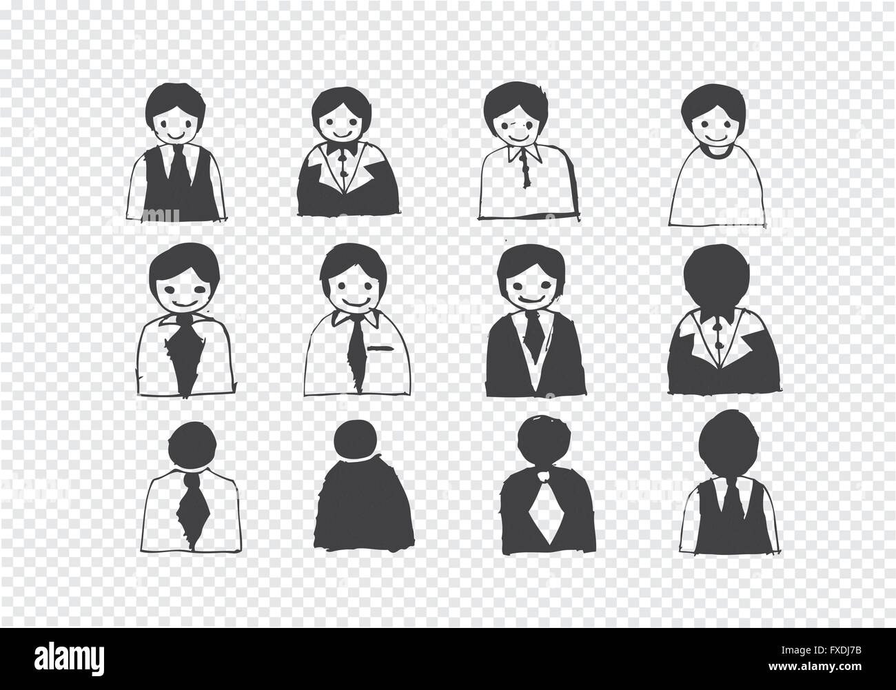 Businessman social media symbols Stock Vector Images - Alamy