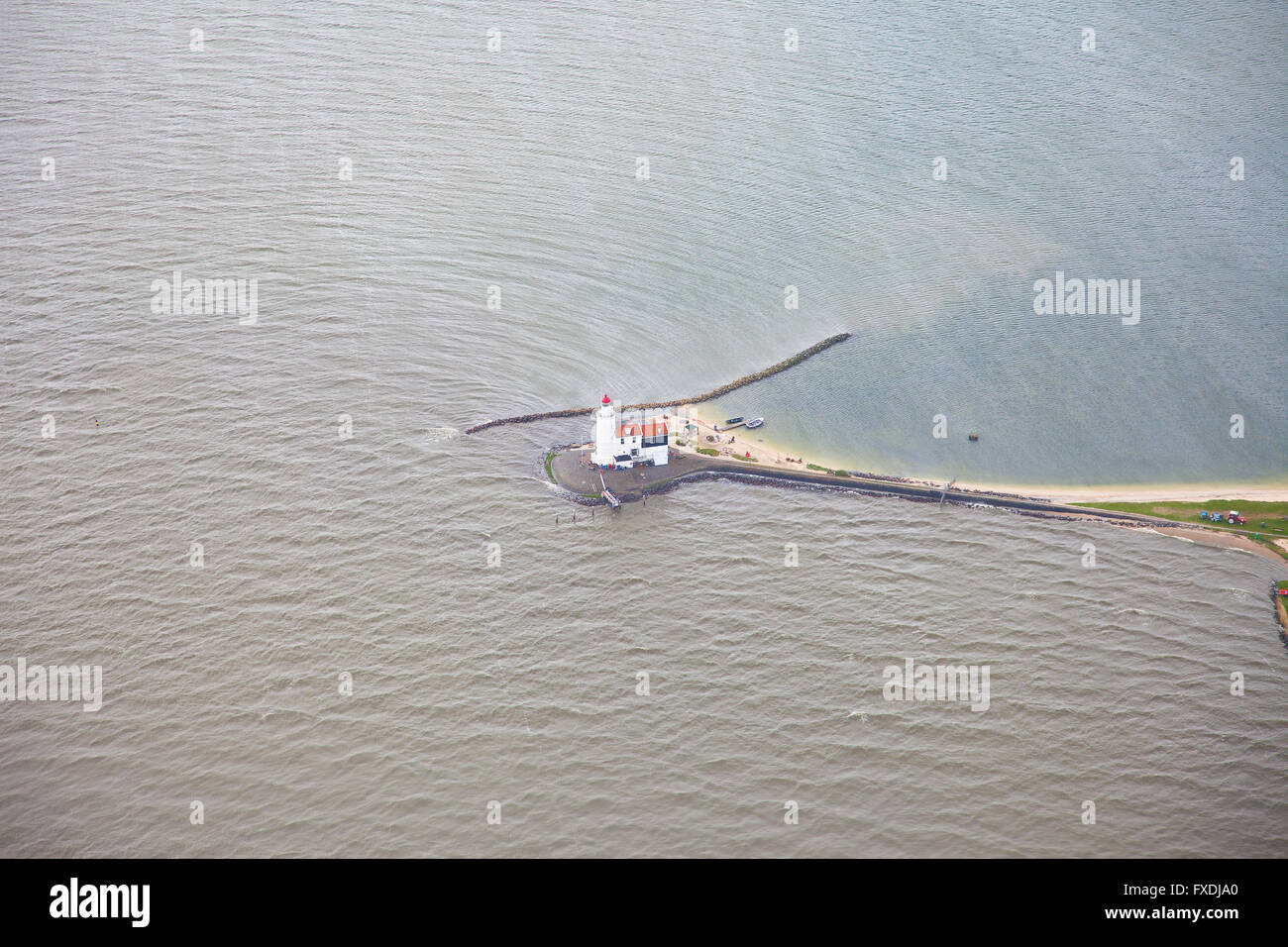 Famous Dutch lighthouse of Marken from above Stock Photo - Alamy