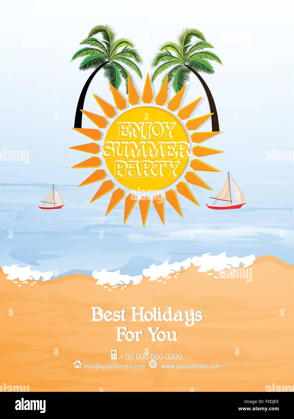 Summer party frame Stock Vector Images - Alamy