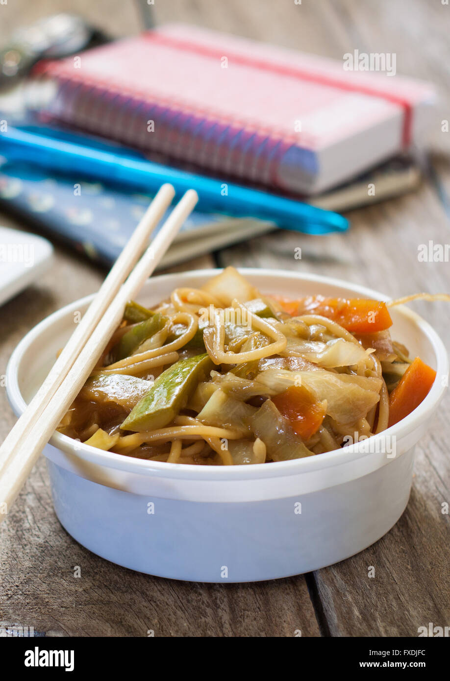 Healthy eating for lunch to work. Food in the office Stock Photo - Alamy