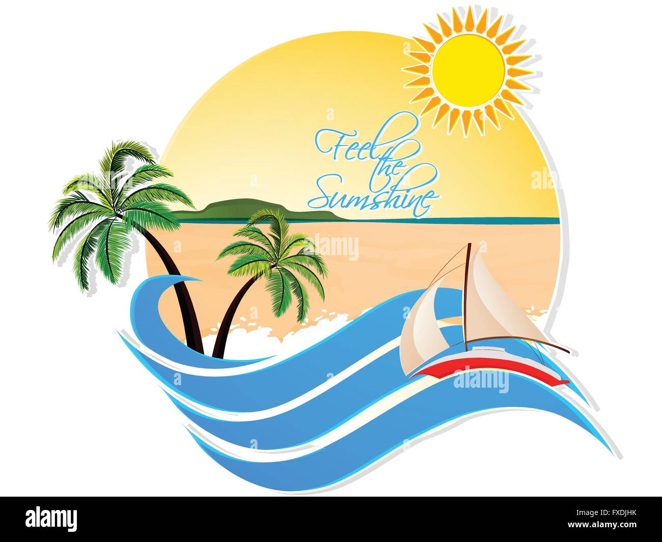 Feel the sunshine Stock Vector Image & Art - Alamy