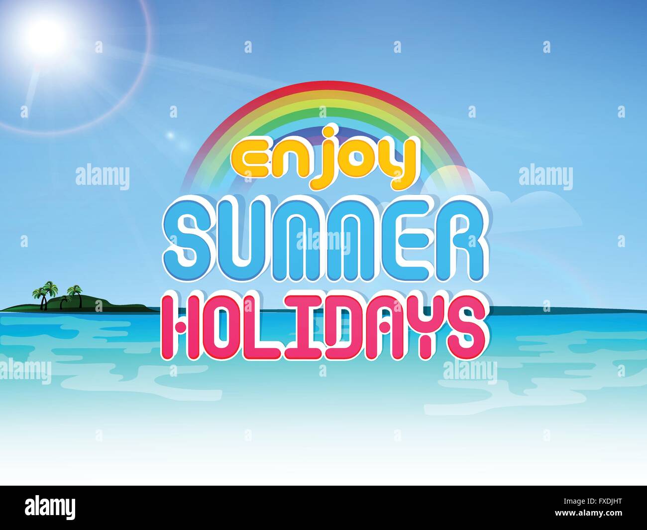 Enjoy Summer Holidays Stock Vector Image & Art - Alamy