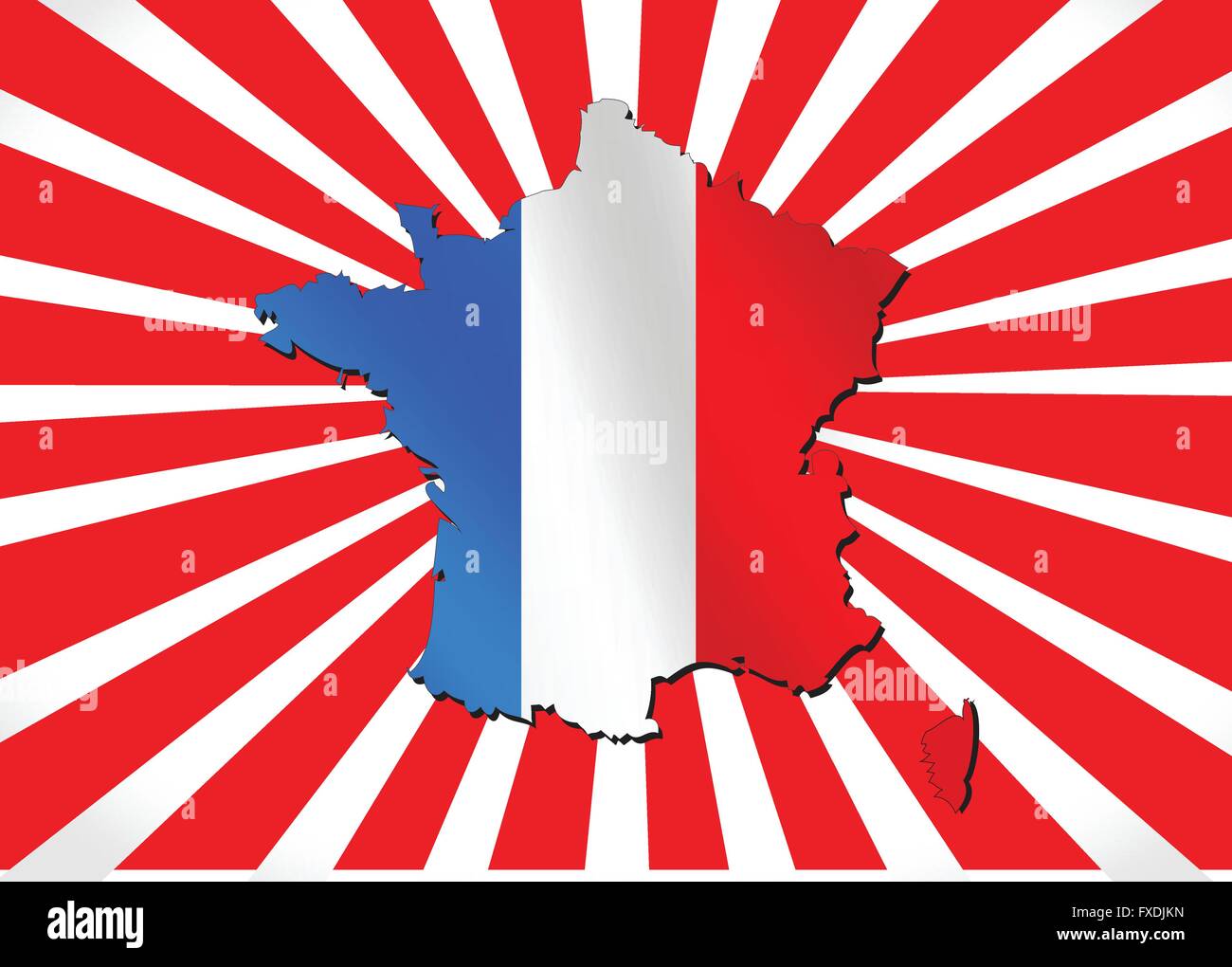 Map and flag of France , French Republic Stock Vector Image & Art - Alamy