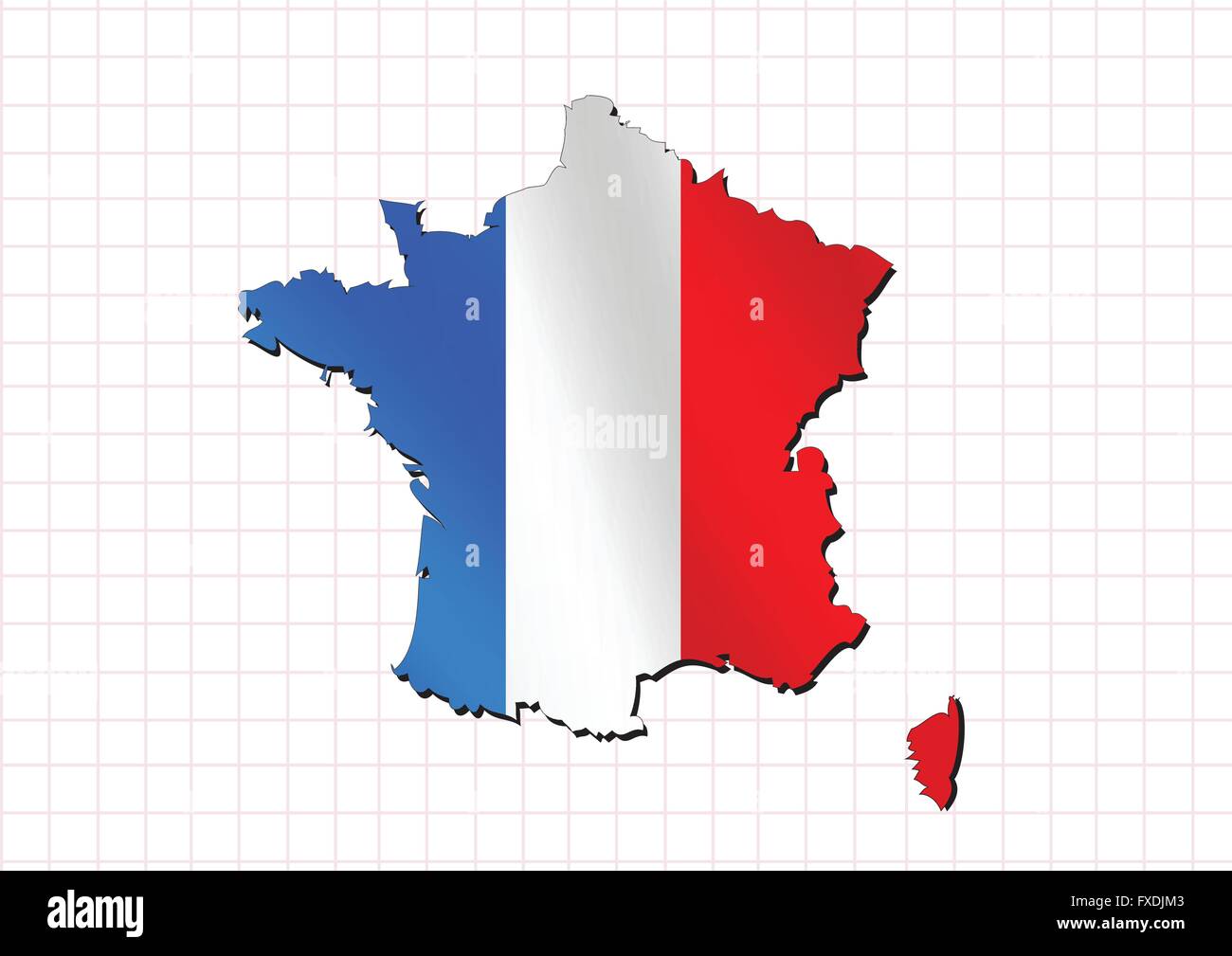 Map and flag of France , French Republic Stock Vector Image & Art - Alamy