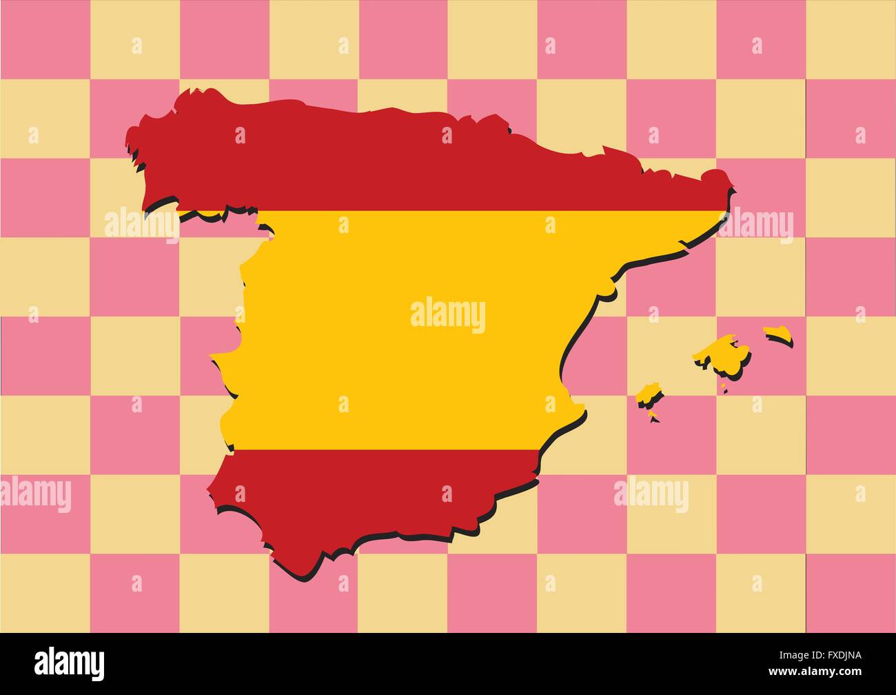 Digital spanish flag Stock Vector Images - Alamy