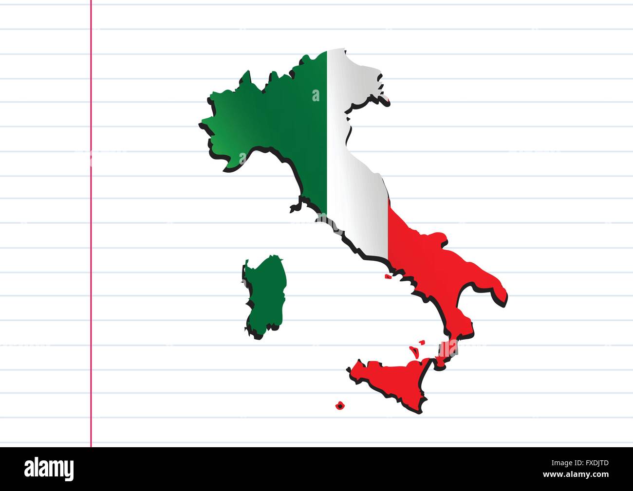 italy map and flag idea design Stock Vector Image & Art - Alamy