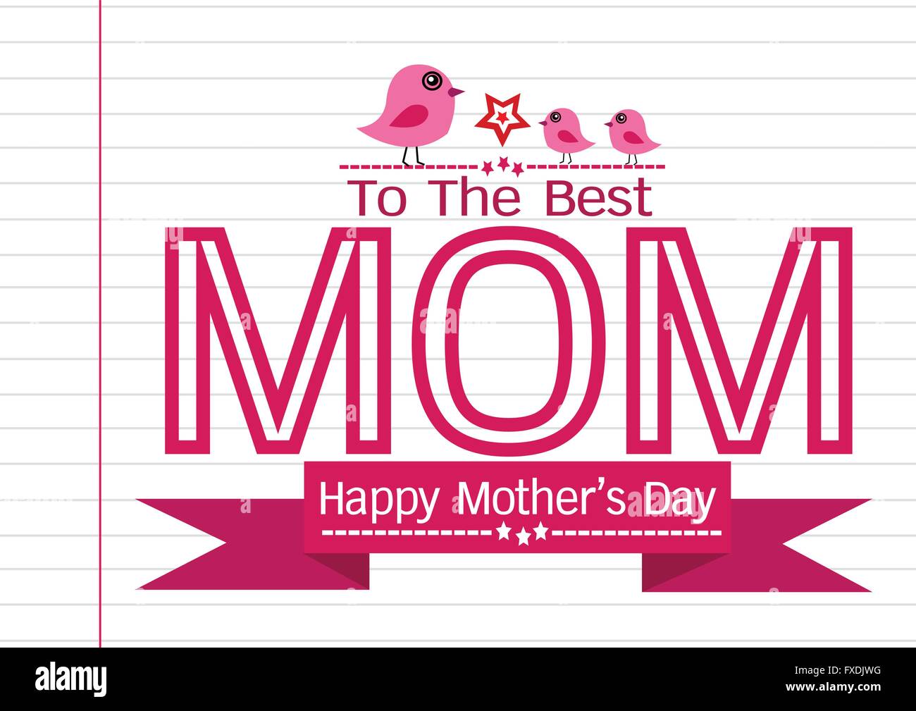 Happy mothers day Greeting card design for your mom Stock Vector Image ...
