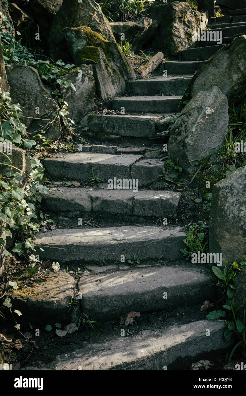 Garden stair hi-res stock photography and images - Alamy