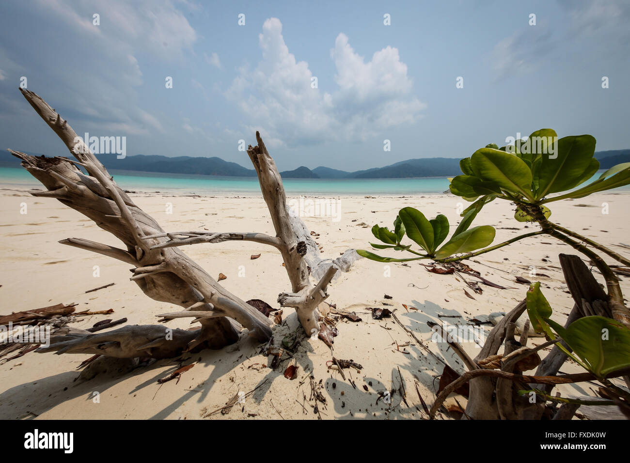 Asia,Burma,Myanmar, a paradise panoramic view of a sandy white beach ...