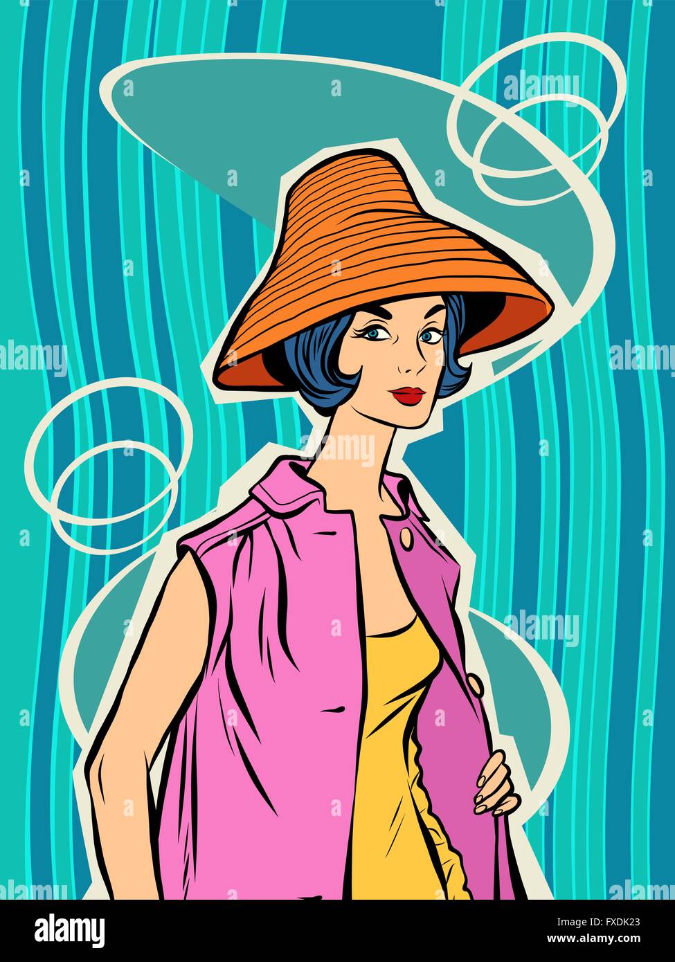 Fashion sixties Stock Vector Images - Alamy