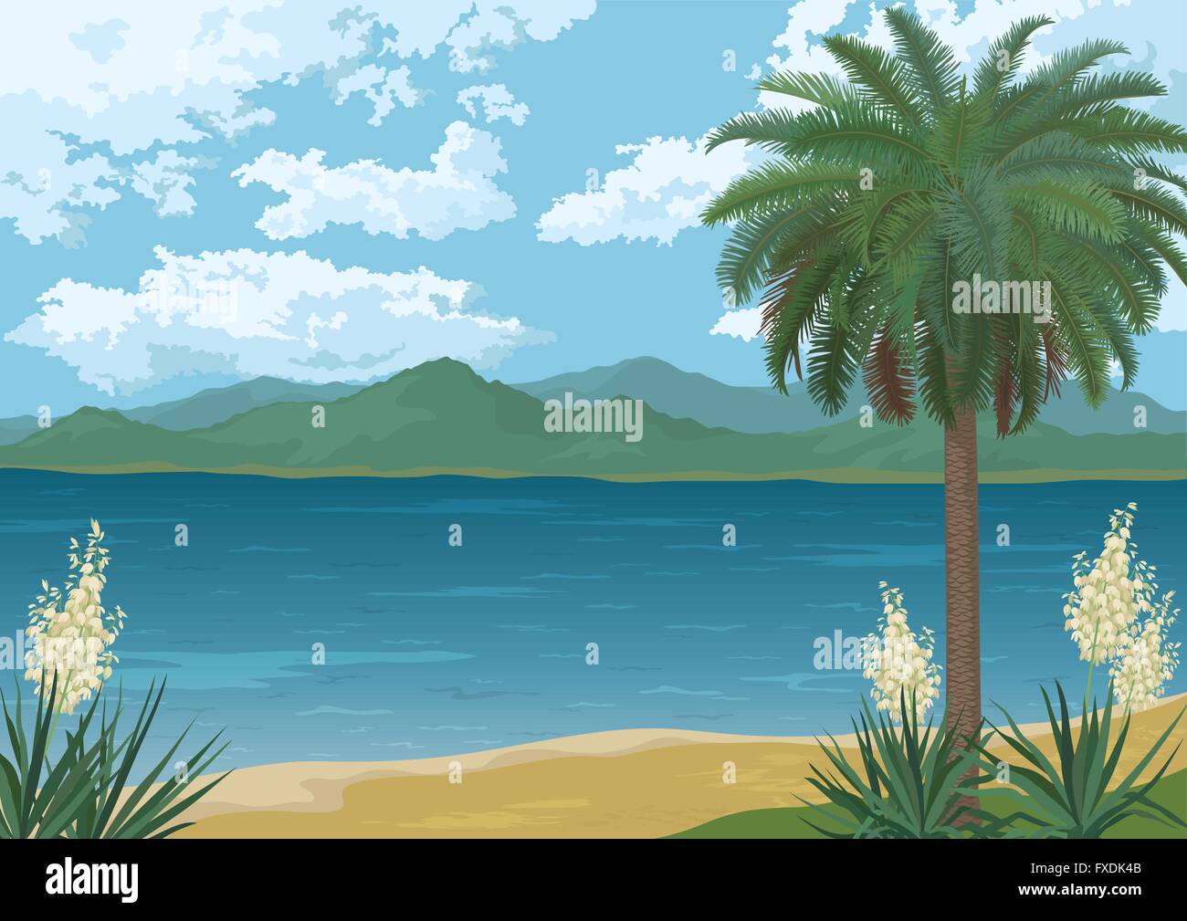 Thailand mountains landscape Stock Vector Images - Alamy