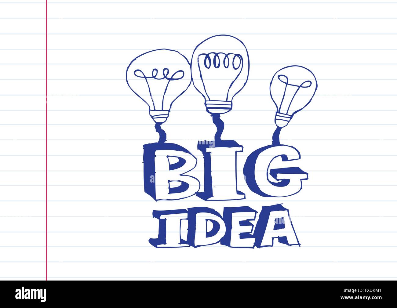 Bulb light big idea Stock Vector Images - Alamy