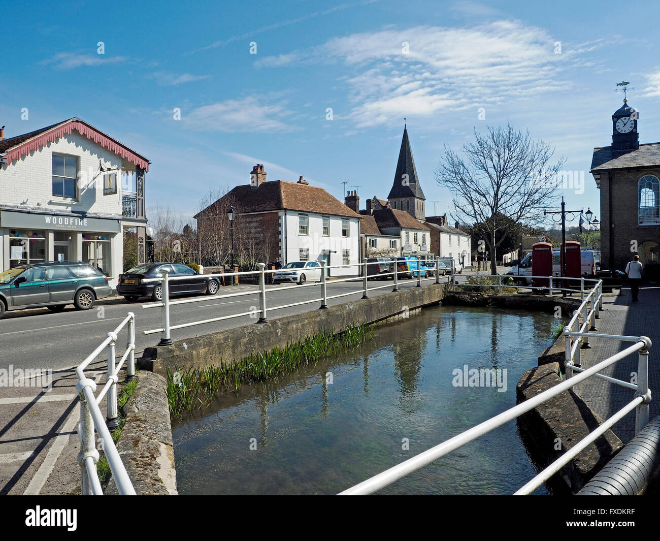 The High Street, Stockbridge a pretty little town in the Test valley ...