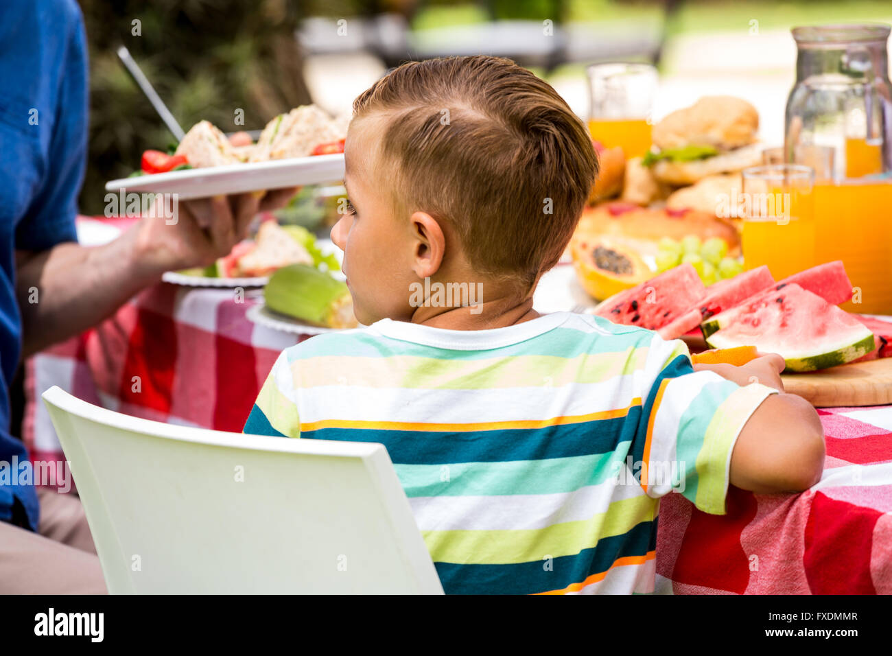 Rear view child chair hi-res stock photography and images - Alamy