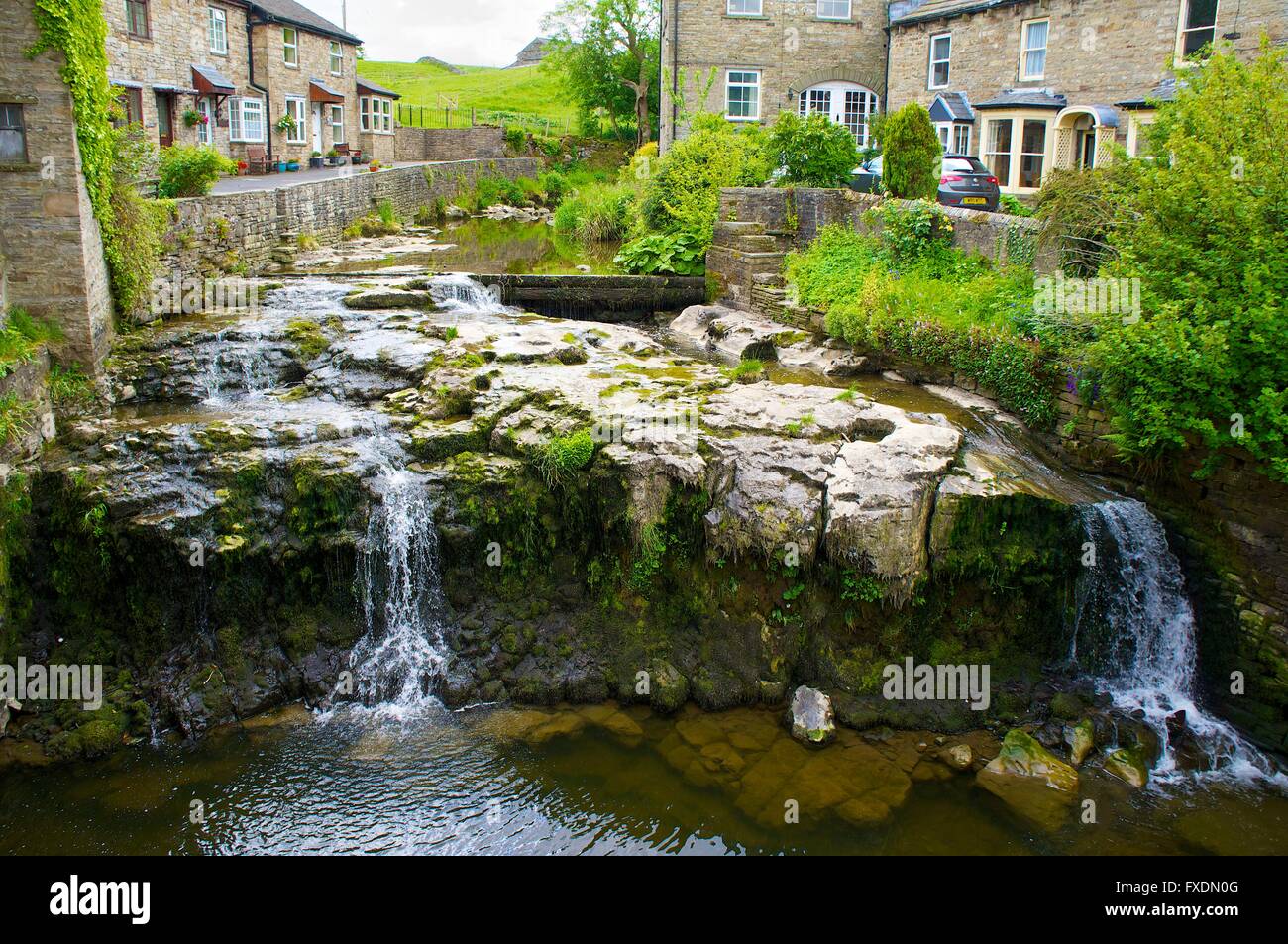 Hawes. Gayle Beck a tributary of the River Ure. Hawes, Wenslydale ...
