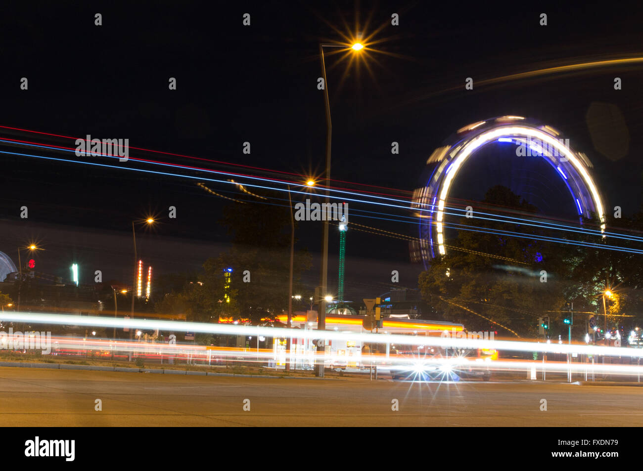 Vienna Ferris wheel at night Stock Photo - Alamy