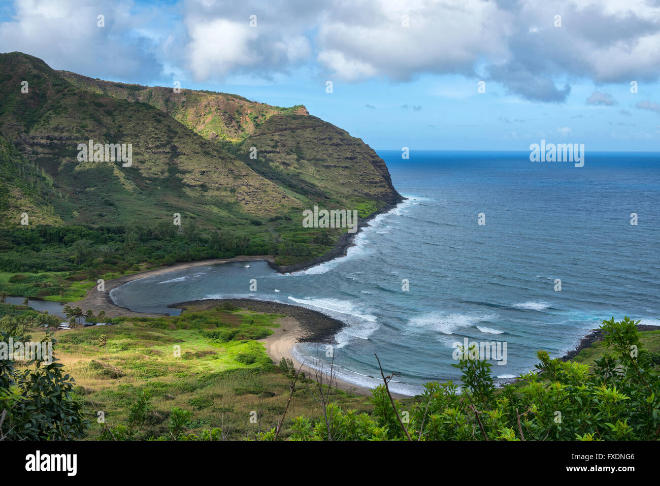 USA, Hawaii, Molokai, tropical, Halawa valley Stock Photo - Alamy