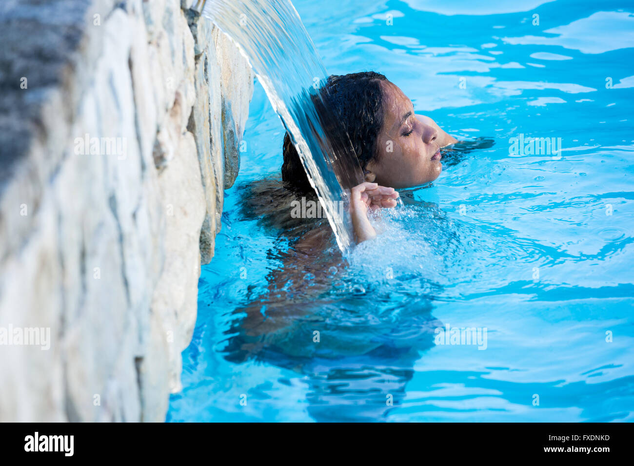 Woman in swimming pool hi-res stock photography and images - Alamy