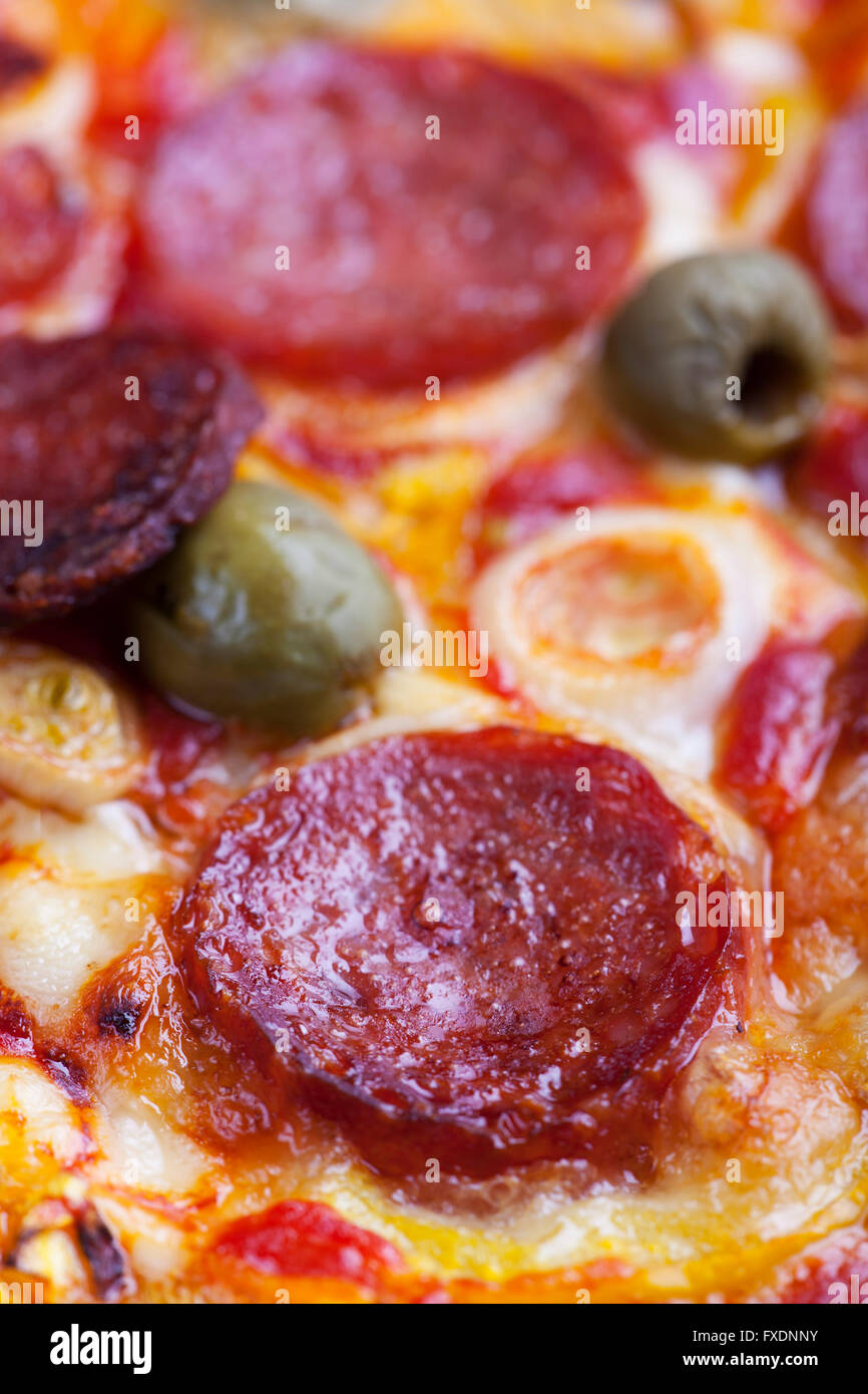 closeup of a pizza Stock Photo - Alamy