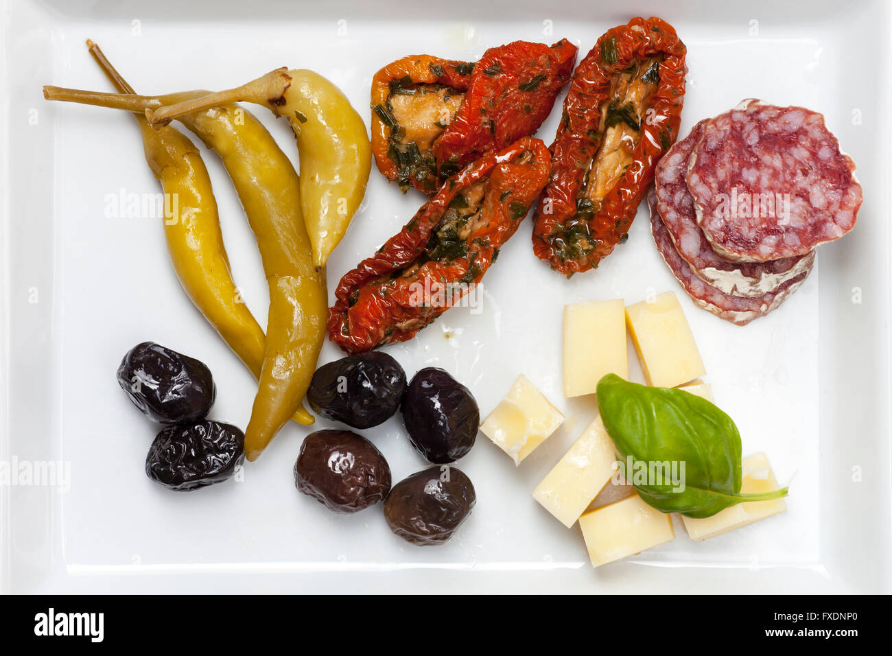 closeup of mixed italian antipasti Stock Photo - Alamy