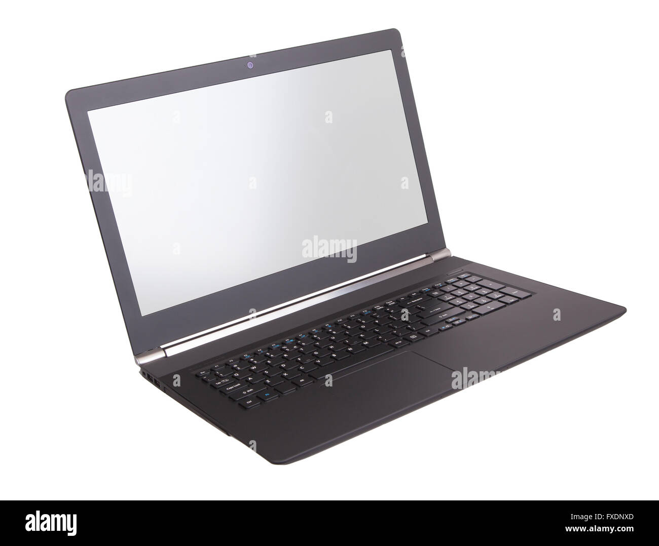 Laptop with white screen isolated on white background Stock Photo - Alamy