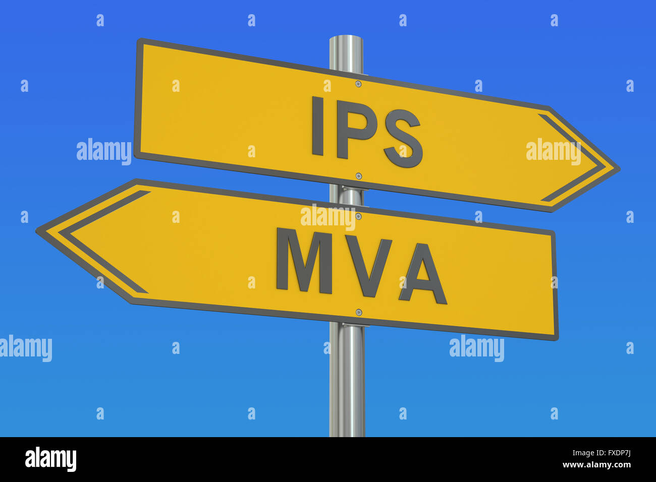 IPS vs MVA concept, 3D rendering Stock Photo - Alamy