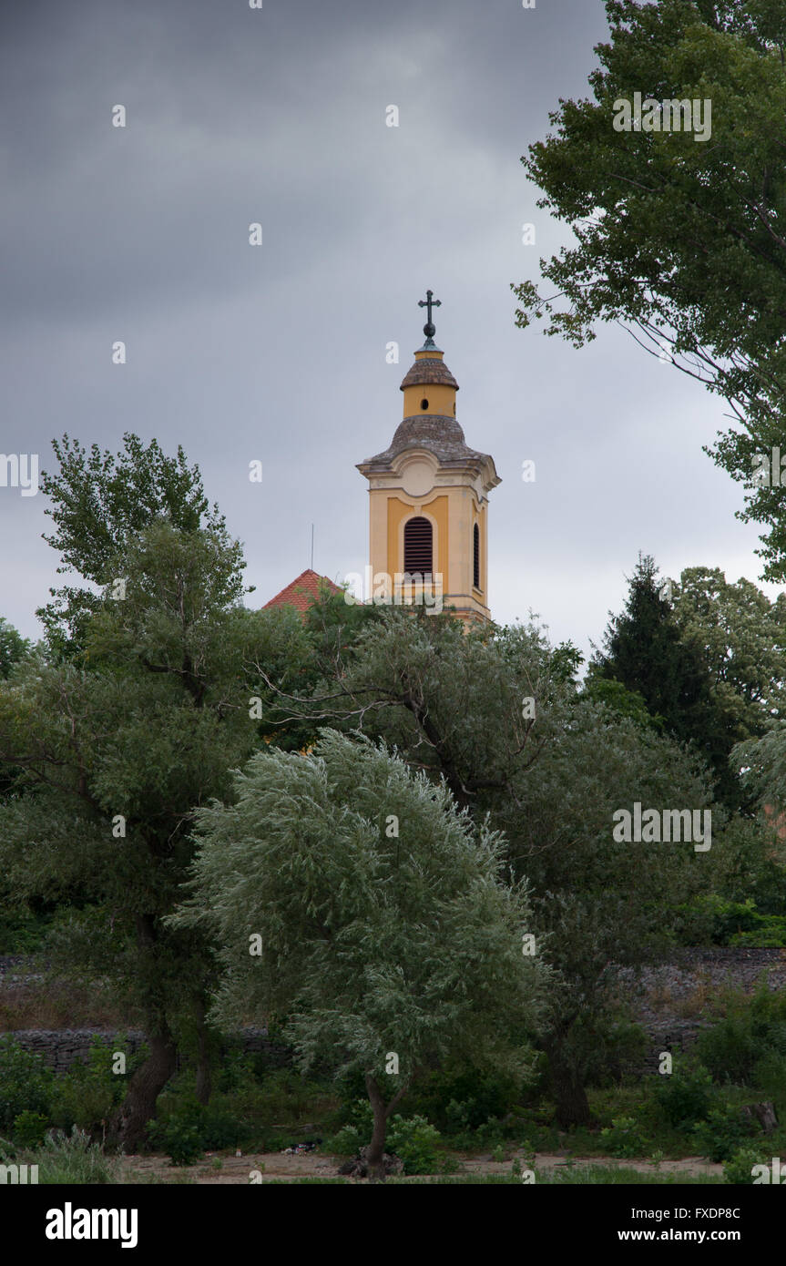 Church and Trees in hungary Stock Photo - Alamy