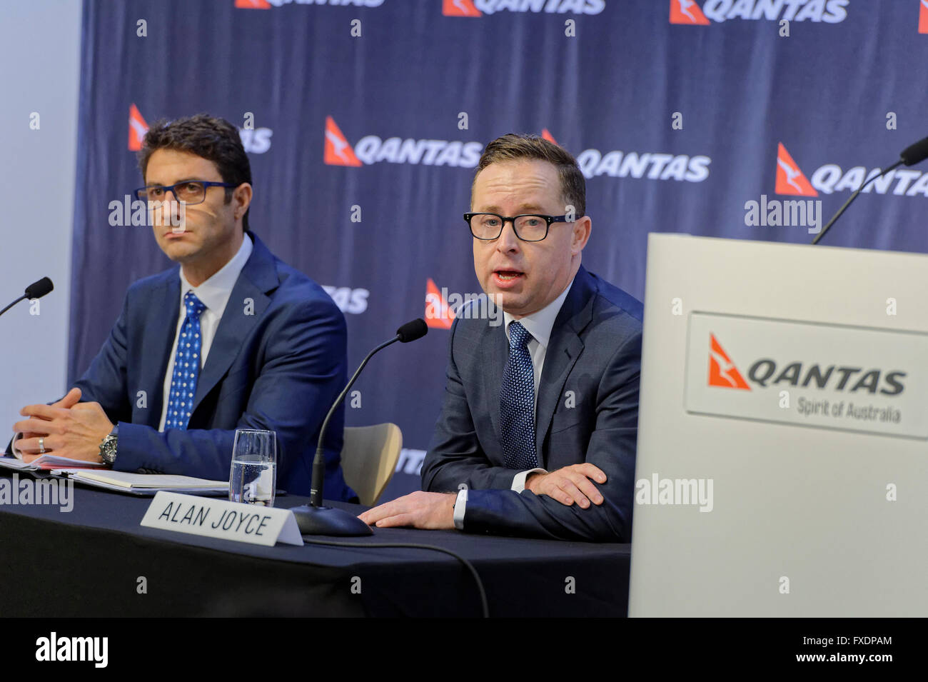 Qantas Group Chief Executive Officer Alan Joyce and Chief Financial ...