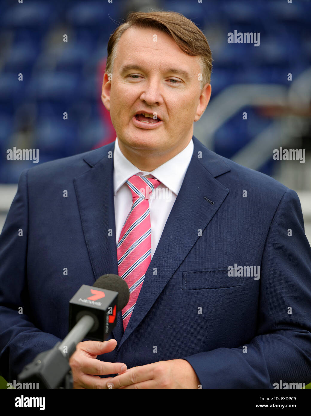 Australian Turf Club CEO Darren M Pearce speaks to the media following ...