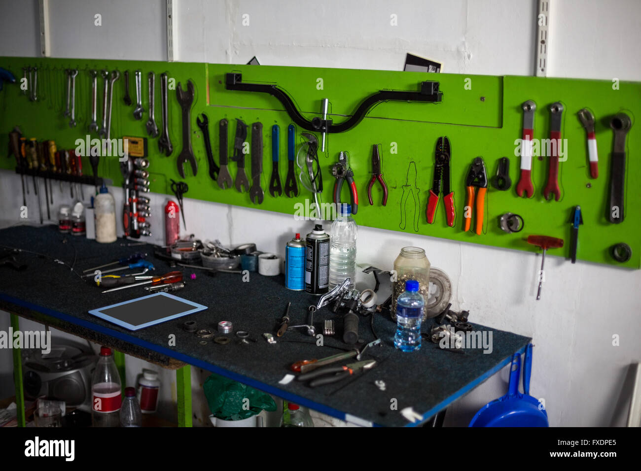 Photo of tools in workshop Stock Photo - Alamy