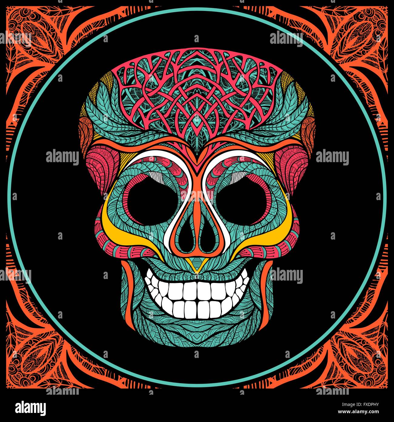 Skull Lace Stock Vector Images - Alamy