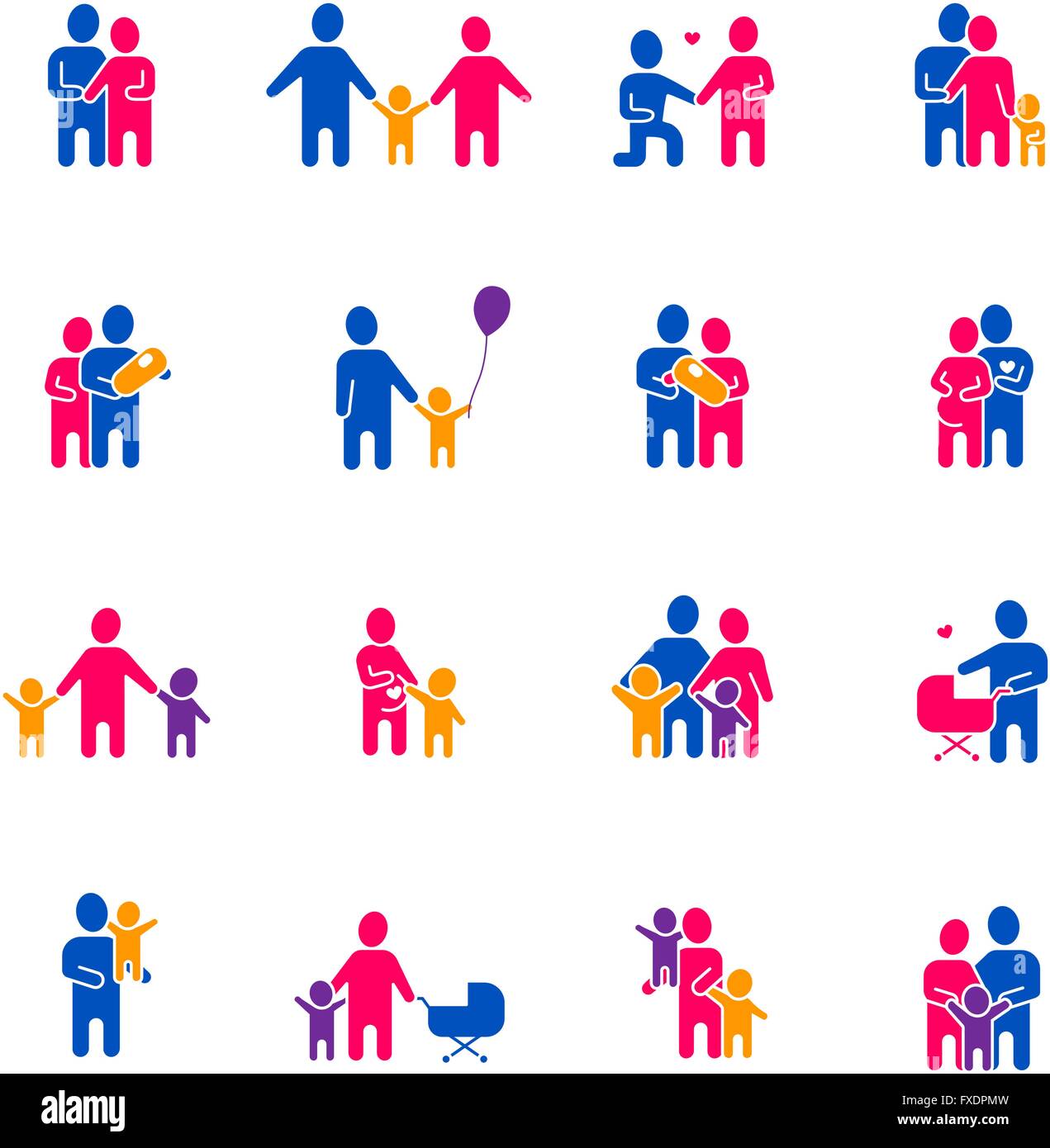 Family Icons Set Stock Vector Image & Art - Alamy