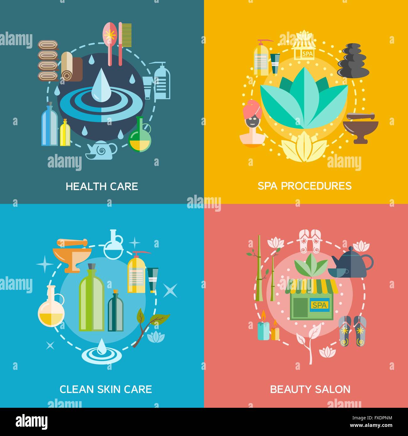Spa Icons Set Stock Vector Image & Art - Alamy