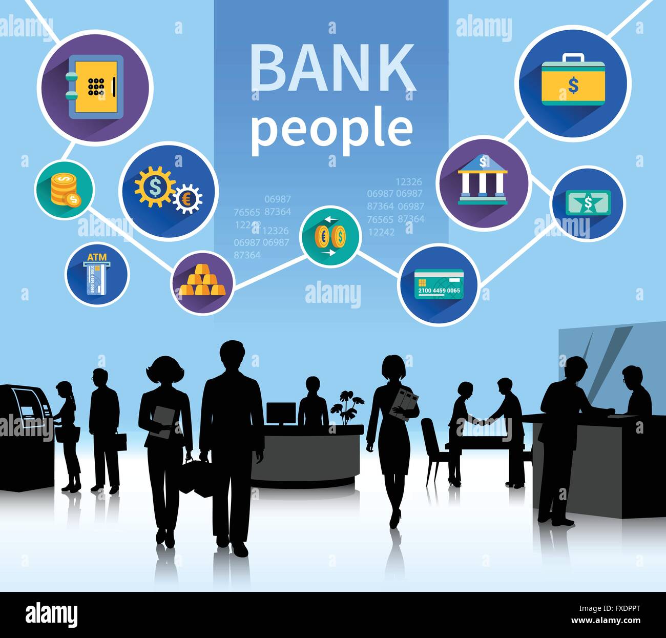 Financial world bank people concept banner Stock Vector Image & Art - Alamy