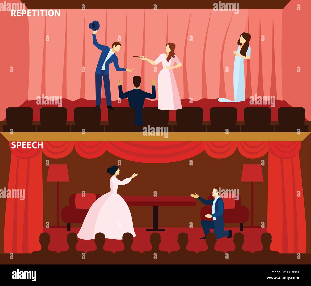 Actors backstage makeup Stock Vector Images - Alamy