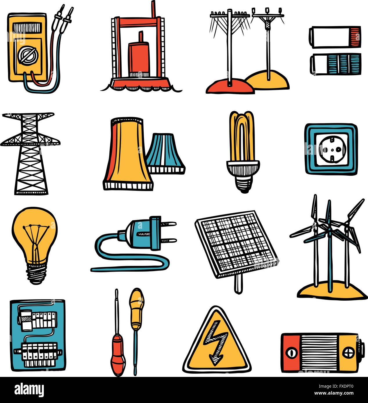 Power And Energy Icon Set Stock Vector Image & Art - Alamy