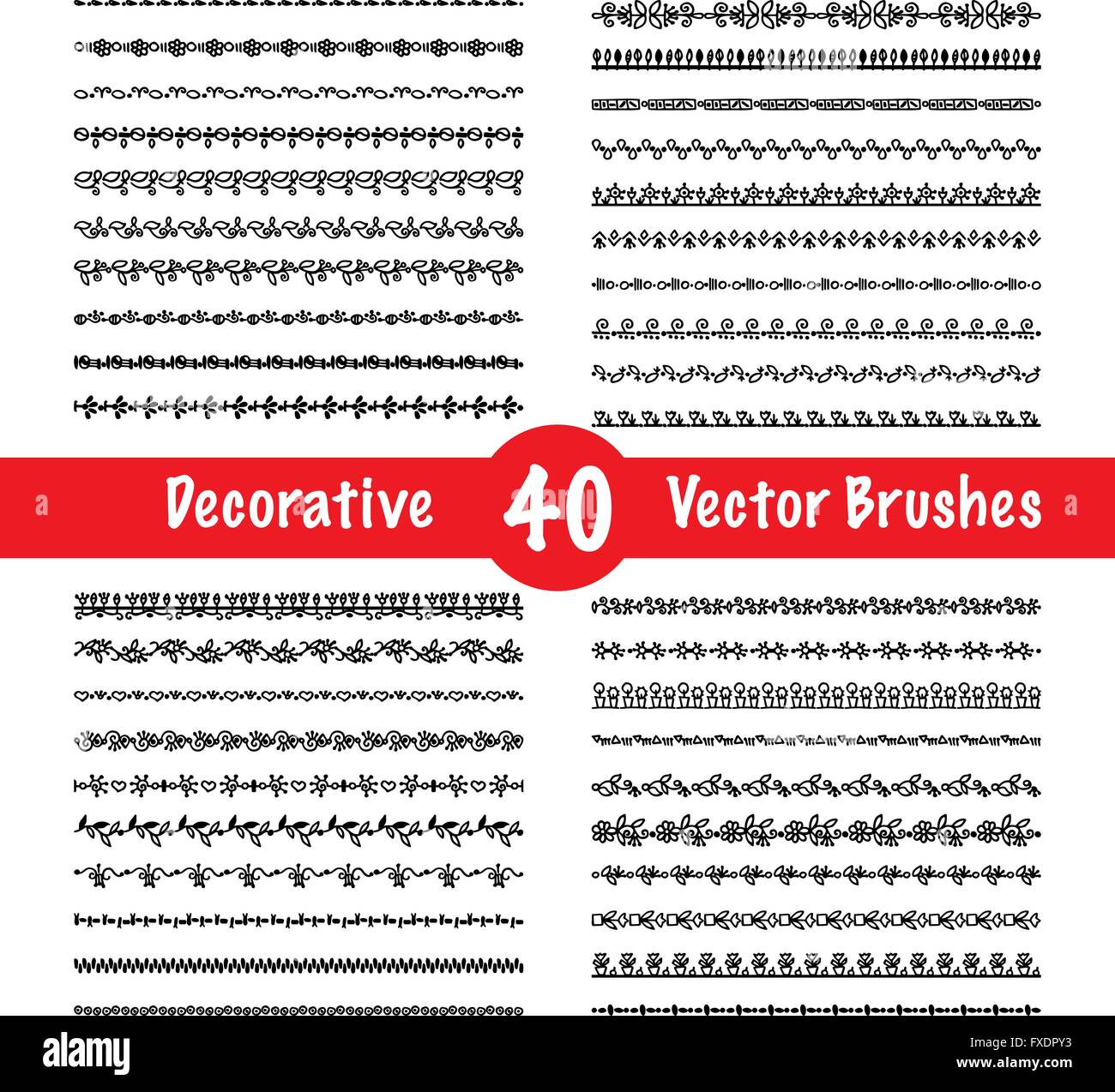 Vector Brush Set Stock Vector Image & Art - Alamy