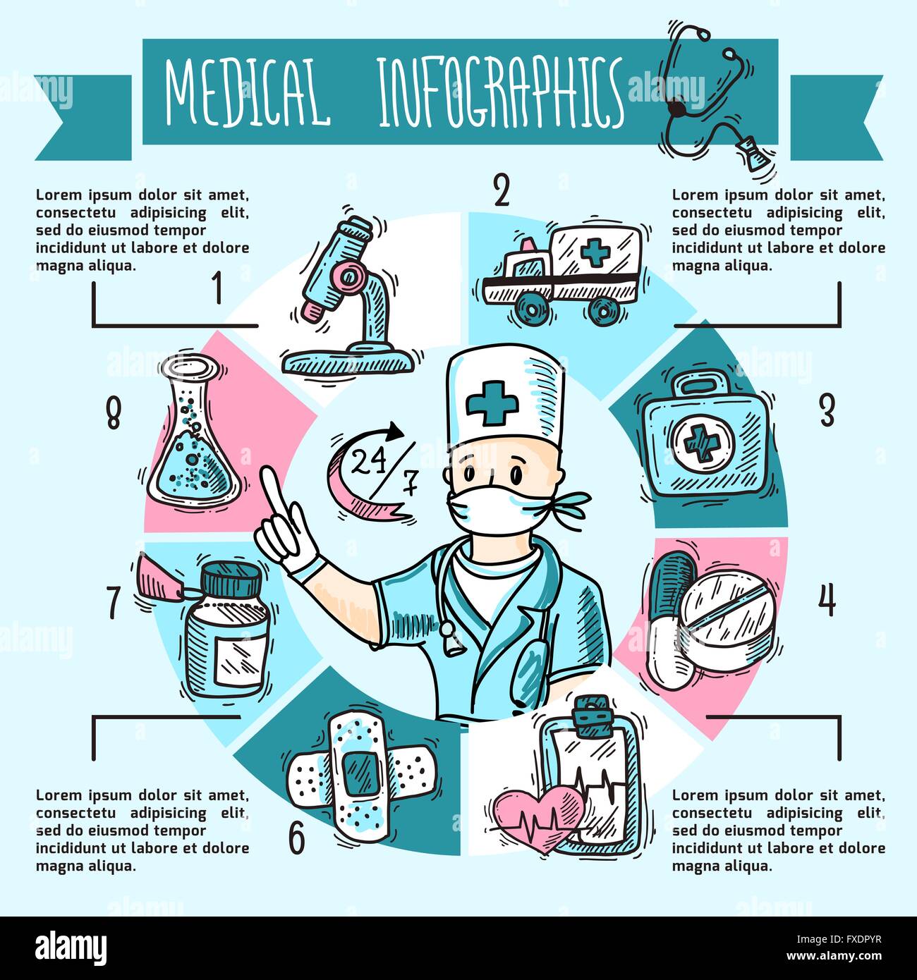 Medical Infographics Sketch Stock Vector Image & Art - Alamy