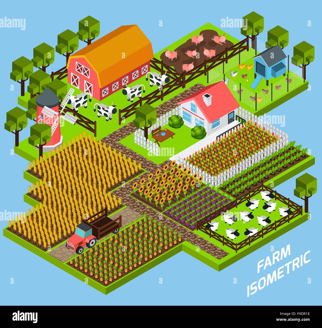 Livestock complex Stock Vector Images - Alamy